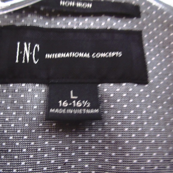 INC International Concepts | Shirts | Inc Mens Dress Shirt Gray Pattern ...